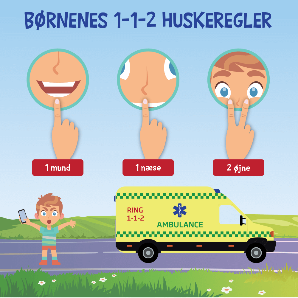 Læringstavle - Børnenes 112 huskeregler | EXAKT
