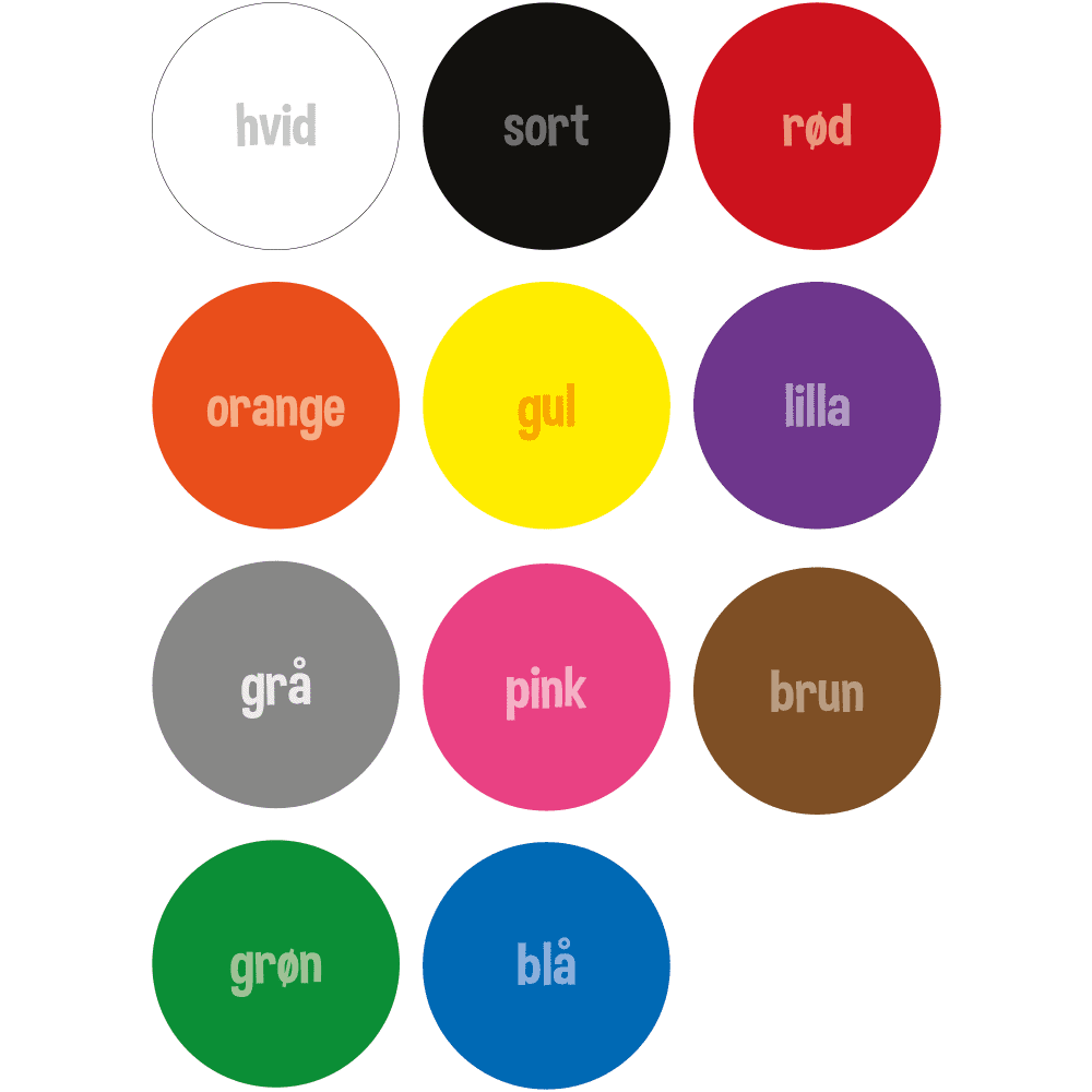 Gulvfolie - Lær farverne, pakke med 11 stk. | EXAKT